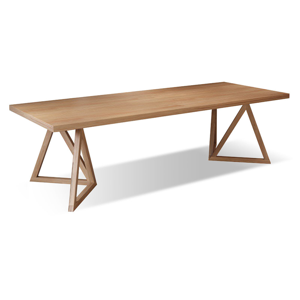 Corrigan Studio® 78.74" Brown Rectangular Solid Wood Dining Table | Wayfair